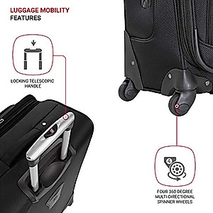 SwissGear Sion Softside Expandable Roller Luggage, Black, Carry-On 21-Inch