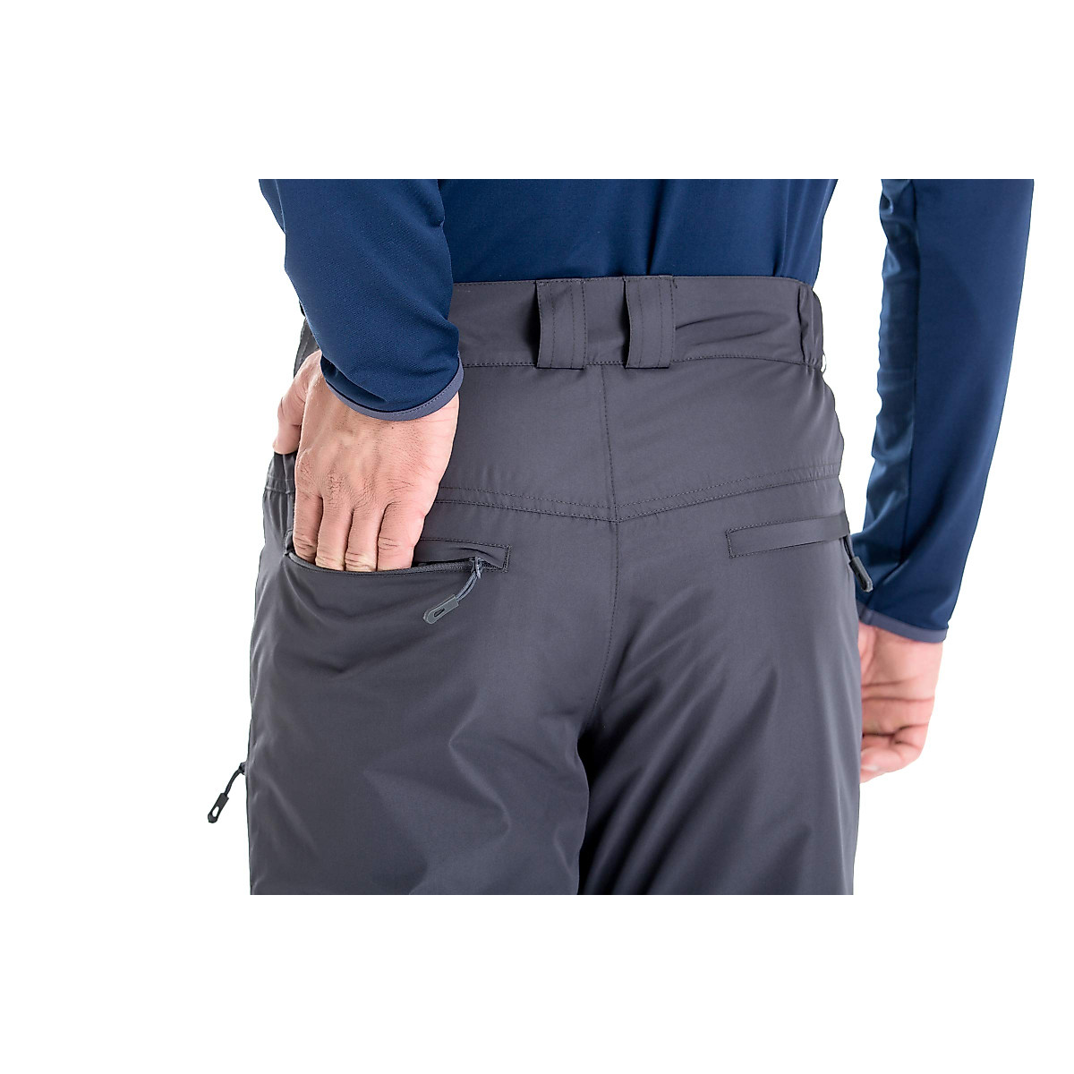 TRAILSIDE SUPPLY CO. Mens-Ski-Snow-Snowboard-Pants, Wind/Waterproof, Insulated, M, Grey