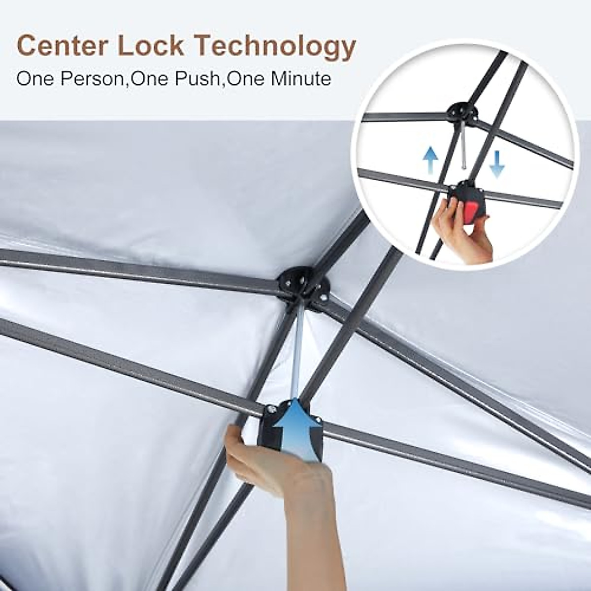 MASTERCANOPY Patio Gazebo Outdoor Pop Up Gazebo with Mesh Walls (13x13 White)