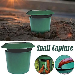 Slug & Snail Plastic Box, Snails C*tcher, Beer Slug Snail T-aps, Reusable Plastic Snail Box, Slug House Garden Farm Protector (5pcs)
