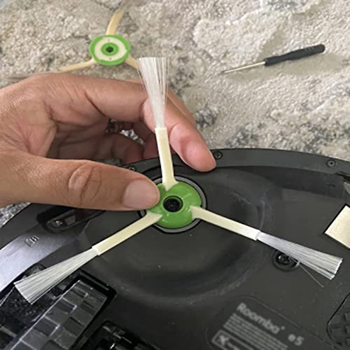 KAZETEC Replacement Parts Compatible for iRobot Roomba E&i&j Series i7 j7 i3 i4 i7+ Plus i3+ i4+ i6 i6+ i8 i8+ E5 E6 j7+ Plus,4 filters,4 side brushes