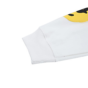 Arnodefrance Men It’t My Birthday Sweatshirts Graphic Printing Hip Hop Rapper Sweatshirt Cotton Long Sleeve Pullover White