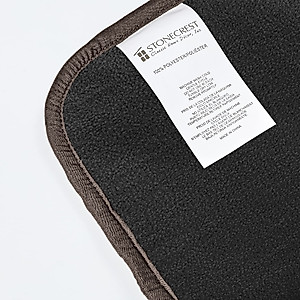 STONECREST Heated Seat Cushion Pad, Breathable Comfort Universal Seat Covers, Seat Protectors (Faux Leather, 12V-Fawn Grey)