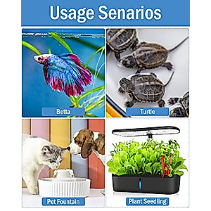 AquaMiracle Adjustable 10W Betta Heater Small Aquarium Heater Submersible Fish Tank Heater 5V/2A USB Powered Super Mini Aquarium Heater with Digital Display Thermostat, for up to 1 Gallon Tanks