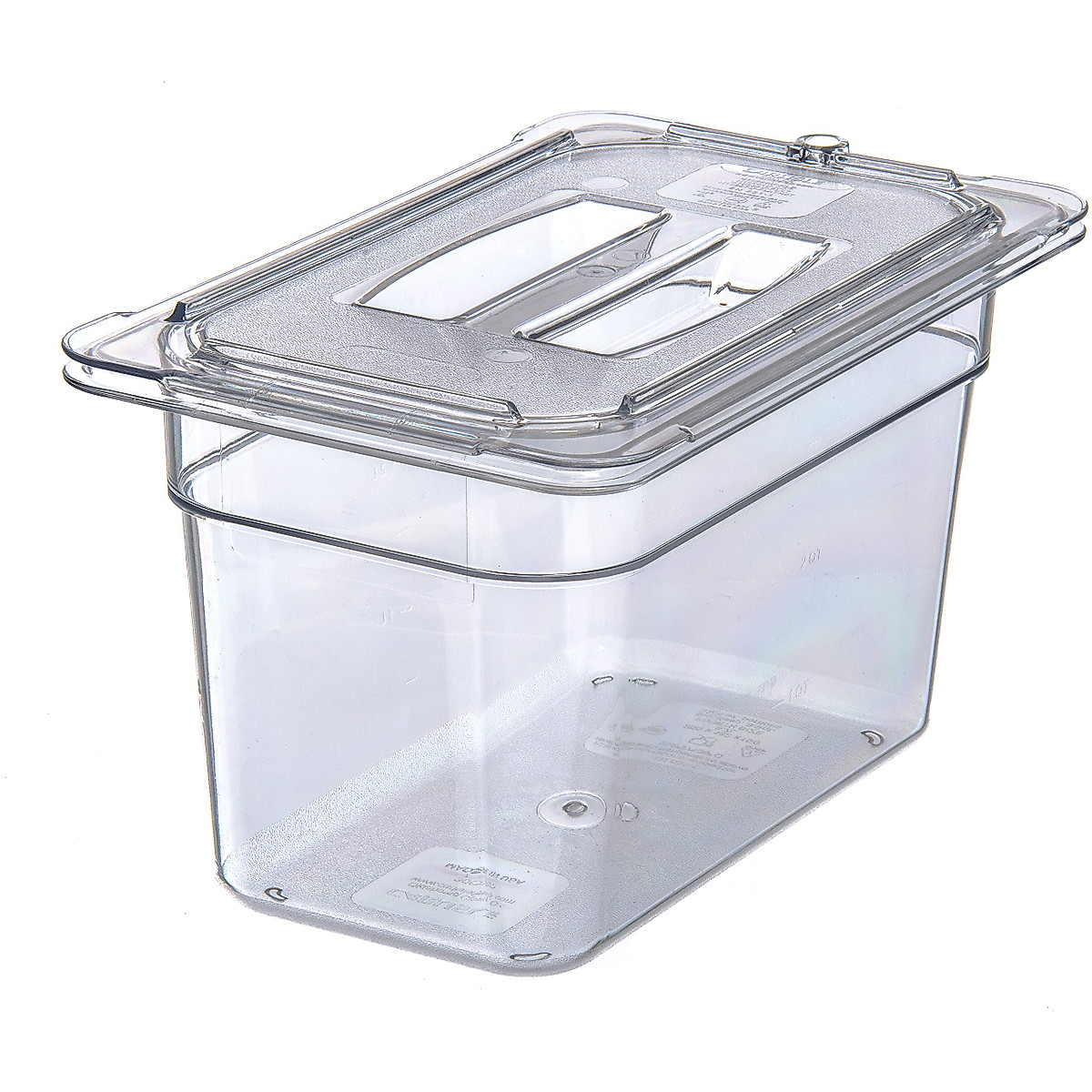 Carlisle FoodService Products CFS 10290U07 Clear 10.38 x 6.38 x 0.88" TopNotch Universal Handled Lid, One-Fourth Size (Case of 6)