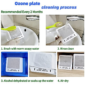 Ceramic Ozone Plates for Generic Ozone Generator，Washable Purification Air Purifier 4.5" x 4.5" Air Fresh Replacement Parts (2-PCS)
