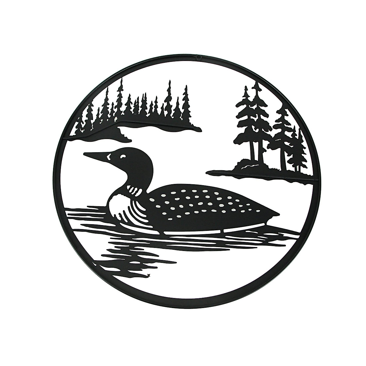 Mayrich Set of 2 Metal Loon Plaques Decorative Art Home Decor Wall Hanging Sculptures, Black, One Size