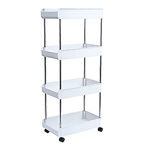 YXBDN Multifunctional Rack Storage Trolley Kitchen Bathroom Household Storage Rack (Color : B, Size : 93.5cm*40.5cm)