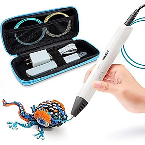 Leayjeen Hard Carrying Case Compatible with MYNT3D Professional 3D Printing Pen and Accessories, Boys & Girls Home Art Activity Set (Case Only) -Blue