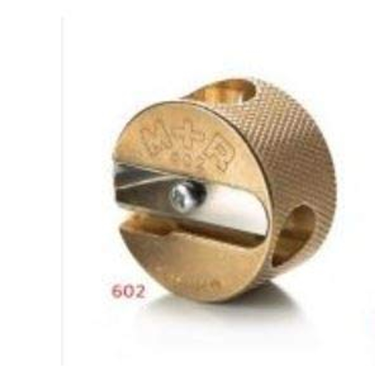 Mobius + Ruppert (M+R) Brass Artists Pencil Sharpener - choose from 4 shapes! Made in Germany - finest in the world! (602 - Double Round)
