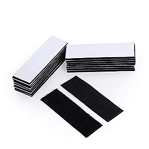 BRAVESHINE Strong Adhesive Picture Hanging Strips - Black Industrial Strength Reclosable Hook and Loop Strips - 12 Sets 1.2x4inch Double Sided Sticky Wall Mounting Tape Fasteners for Home Office Use