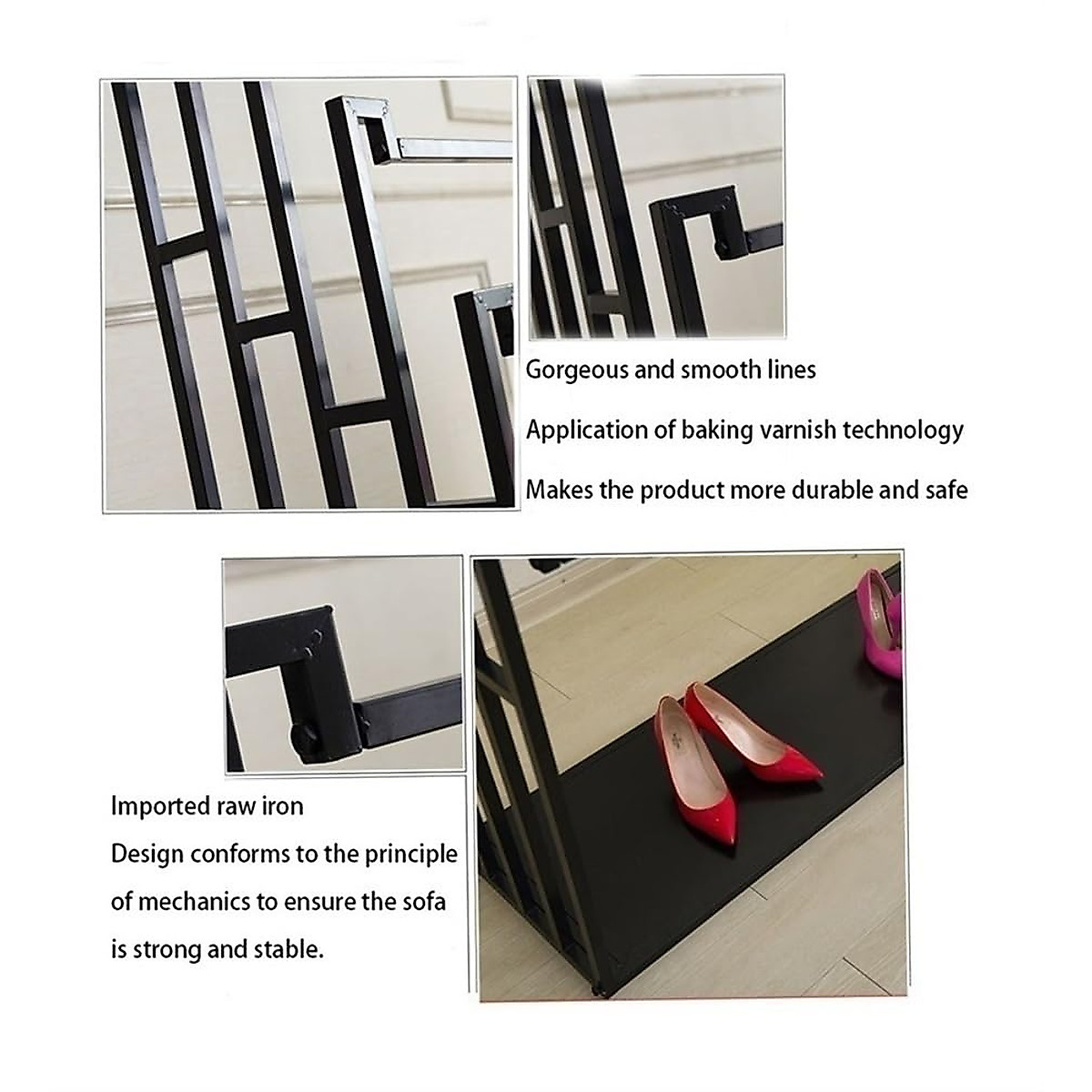 Double Side Scarf Holder Organizer, Stand Floor Standing Scarf Display Stand, Metal Freestanding Scarf Holder, Retail Display Stands for Clothing Retail Stores, Shop(Black,15.7*59.1*59.1in)