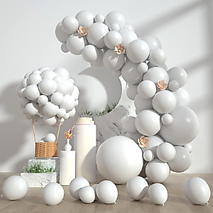 Styirl White Party Latex Balloons - 100 pcs 5/10/12/18 inch Party Latex Ballons As Birthday Balloons/Merry Chritmas Balloons/Graduation/Balloons for Birthday/Baby Shower/Wedding/Party decorations