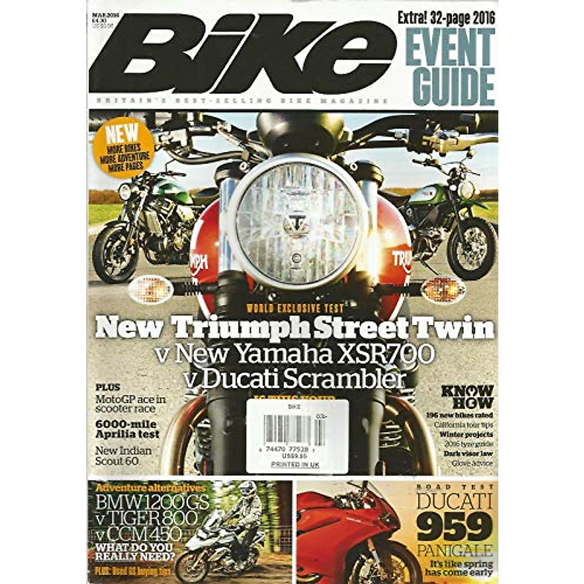 BIKE MAGAZINE, BRITAIN'S BEST SELLING BIKE MAGAZINE, MARCH 2016 ~