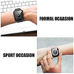 14 Pack Apple Watch Case with Tempered Glass Screen Protector for Apple Watch SE 40mm Series 6/5/4,Anotch Full Coverage Hard PC Protective Cover HD Ultra-Thin Guard Bumper for iWatch 40mm Accessories