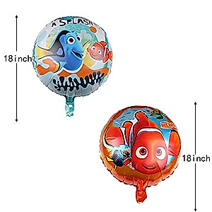 5PCS Finding Nemo Balloons for Kids Birthday Baby Shower Finding Nemo Theme Party Decorations