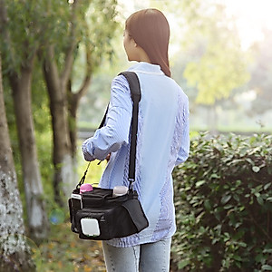 Hakofrik Universal Baby Stroller Organizer, Stroller Caddy with 2 Insulated Cup Holders Fits Almost All Stroller and Pushchair. Easy Access Wipe Holder, Free Shoulder Strap with Soft Cushion.