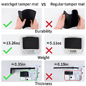 watchget Espresso Tamping Mat, Coffee Tamper Mat, Black Silicone Food Grade Pad, 8Inch X 6Inch Coffee Tamp Station, Espresso Accessory, Waterproof and Heat Resistant