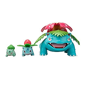 Pokemon Select Evolution 3 Pack - Features 2-Inch Bulbasaur, 3-Inch Ivysaur and 12-Inch Venusaur Battle Figures