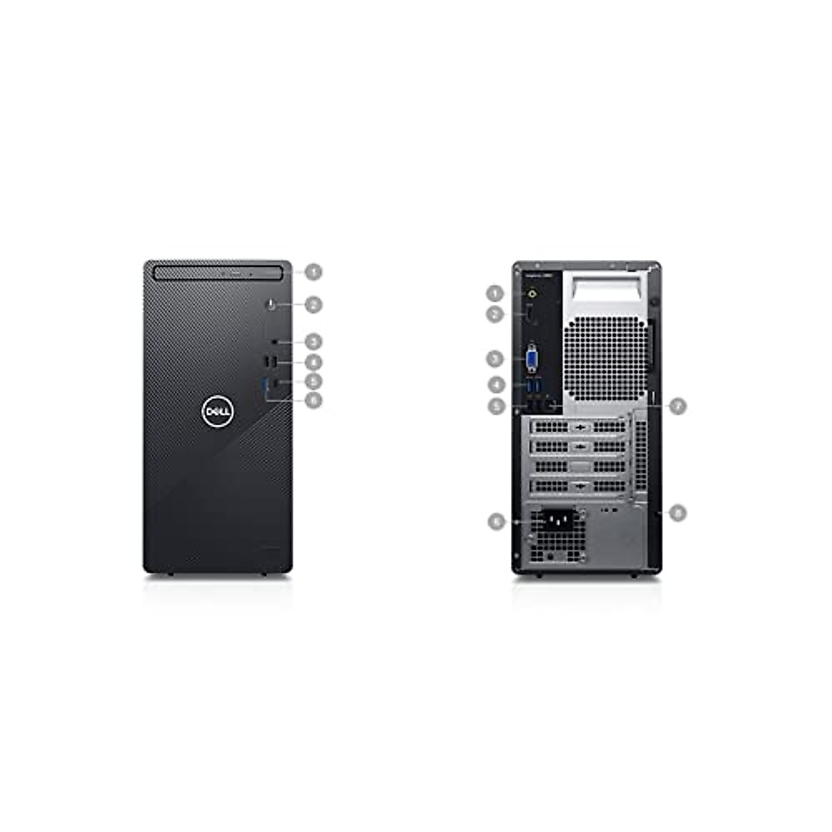 Dell Inspiron 3891 MT Mini Tower Desktop | Core i5-10400 - 1TB HDD + 256GB SSD Hard Drive - 12GB RAM | 6 cores @ 4.3 GHz Win 11 Home Black (Renewed)