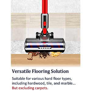 Nekuma Vacuum Attachments for Dyson V7 V8 V10 V11 V15 Handheld Cordless Cleaners, Replacement Accessories Head for Hardwood Floor, Soft Roller Brush Parts with LED Lights