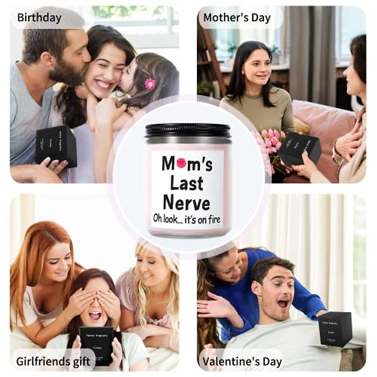 Lavender Scented Candles - Mom's Last Nerve, Oh Look... It's on Fire! - Best Gift for Mom from Daughter, Son - Funny Gifts for Mothers Day, Christmas Gifts for Mom, Birthday Gift Ideas for Mom