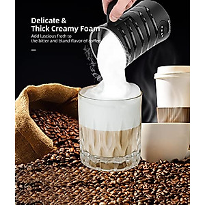 Milk Frother, SAIBOKE 4-in-1 Electric Milk Steamer，Automatic Hot & Cold Foam Maker, 8.8oz/260ml Milk Warmer for Latte, Cappuccinos, Macchiato. Ultra-Quiet Working & Automatic Shut Off