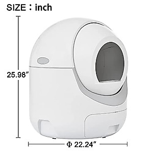 Self-Cleaning Cat Litter Box for Multiple Cats , Scooping Automatically , Suitable for All Kinds of cat Litter, Secure,Odor Removal , App Control, Support 5G&2.4G WiFi