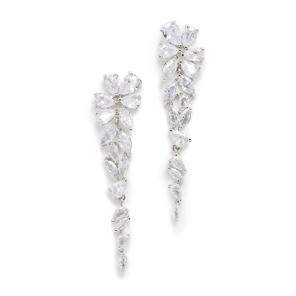 SHASHI Women's Estelle Earrings, White Gold, One Size