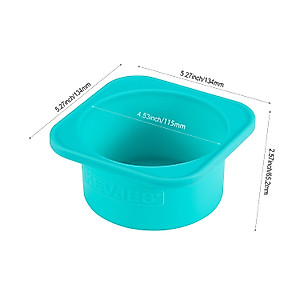 KEVJES Stackable Silicone Artisan Pizza Dough Proofing Proving Containers with Lids-3 pack-500ml portion (Blue)