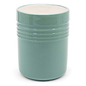 KooK Utensil Holder, Kitchen Utensil Holder, for Kitchen Counter, Ceramic, Premium Kitchen & Dining, Utensil Organizer, Countertop Organizer, Kitchen Counter Decor, 5.3”, Dishwasher Safe (Teal)