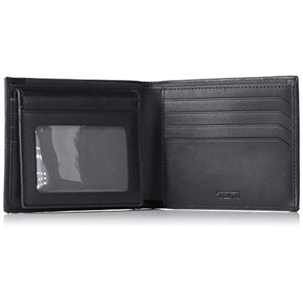 TUMI Nassau Global Removable Passcase Wallet with RFID Lock for Men - With 2 Cash Sleeves and 8 Card Pockets - Black Texture