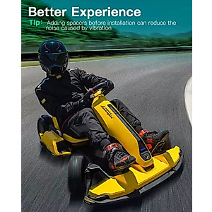 HulkGoo Gokart Safety Pedal Replacements Compatible with Ninebot by Segway Gokart Kit/GoKart PRO, Stainless Steel Foot Pedal Bezel Spare Parts Go Kart Kit Refit Parts