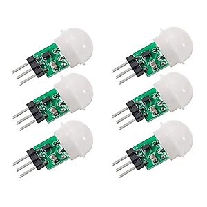 Onyehn PIR Motion Sensor Modules, Mini Pyroelectric Human Motion IR Sensor Detector(6 Pack)