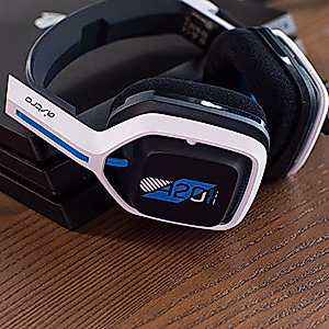 ASTRO Gaming A20 Wireless Headset Gen 2 for PlayStation 5 and 4, PC & Mac - White/Blue