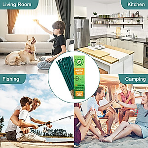 60 Pcs Mosquito Repellent Incense Sticks Outdoor Patio, Citronella Repellent Incense Sticks Outdoor, Deet Free Natural Plant Bug Mosquitoes Repellent Killer for Patio, Camping, Fishing