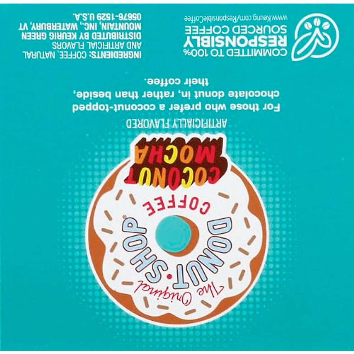 The Original Donut Shop Coffee,medium roast pods Coconut Mocha, 4.1 Ounce, 12 Count