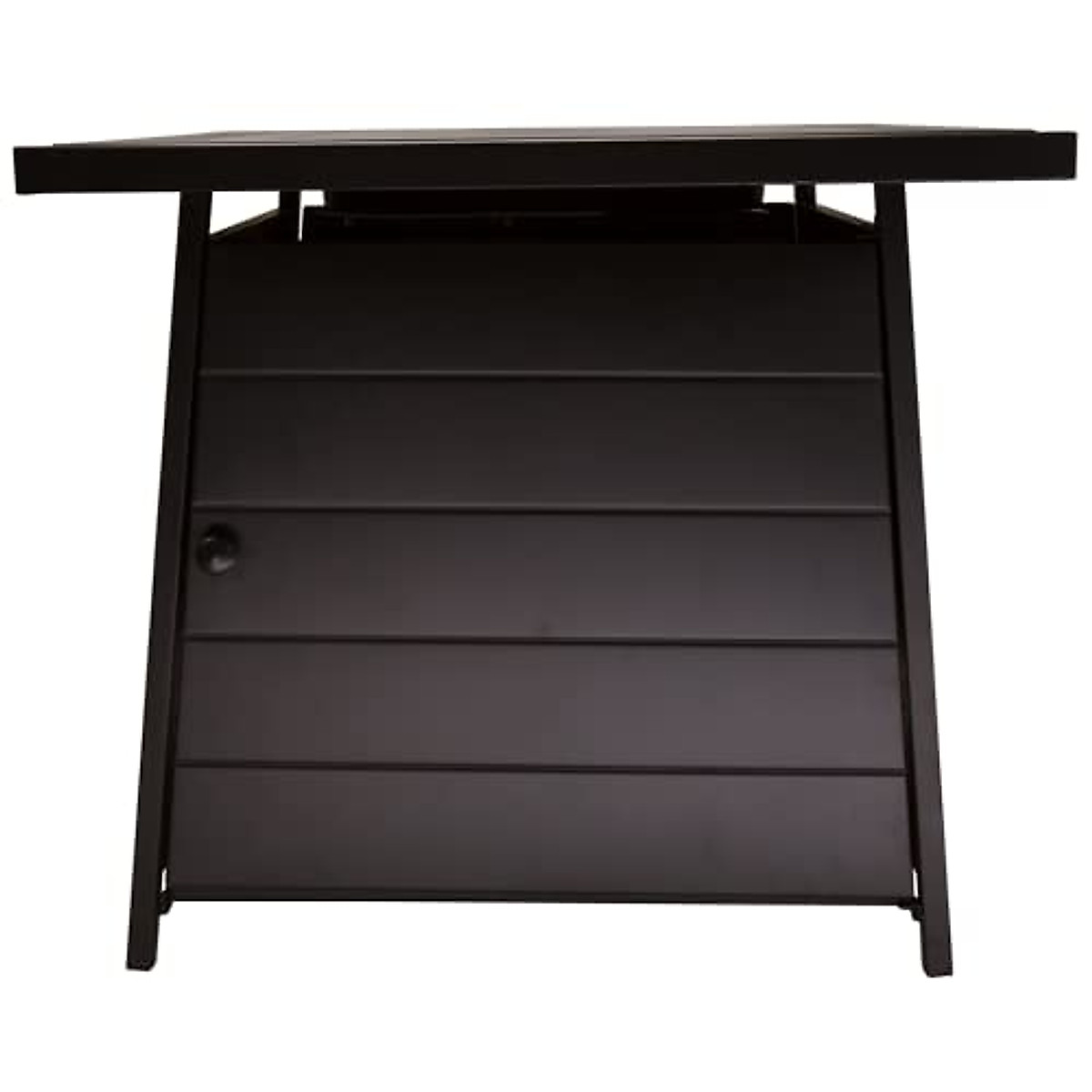 Endless Summer, The Anderson, 28" Square Steel Mantel Outdoor Propane Fire Pit, Includes Lava Rock and Table Insert