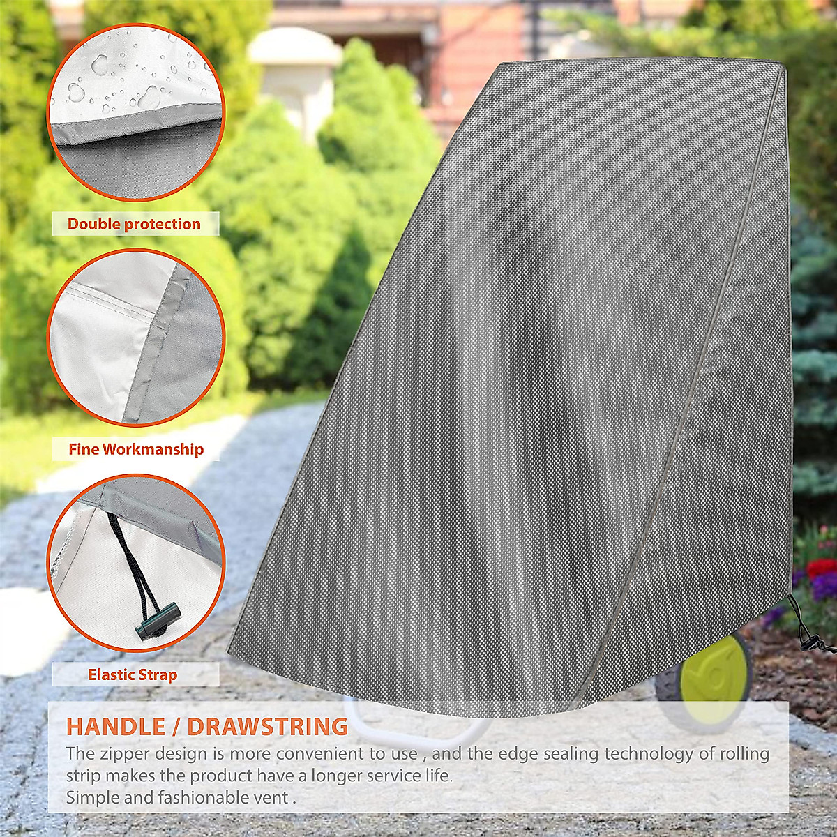 Aaaspark Veranda Patio Free Standing Portable Garden Hose Reel Cover,Protect Your Hose Reel and Prolong Its Life(25.9" x24.8" x 34.6")