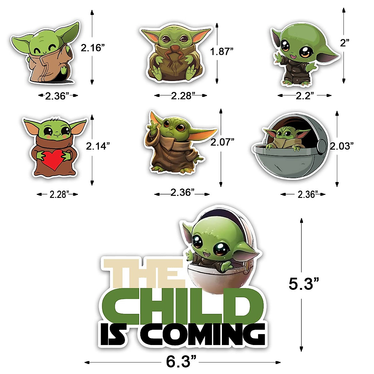 Baby Yoda The Child Is Coming Baby Shower Decorations, Baby Shower Party Supplies with Foil Baby Yoda Balloon, The Child Is Coming Banner, Cake Toppers, Balloons for Kids Boys Party