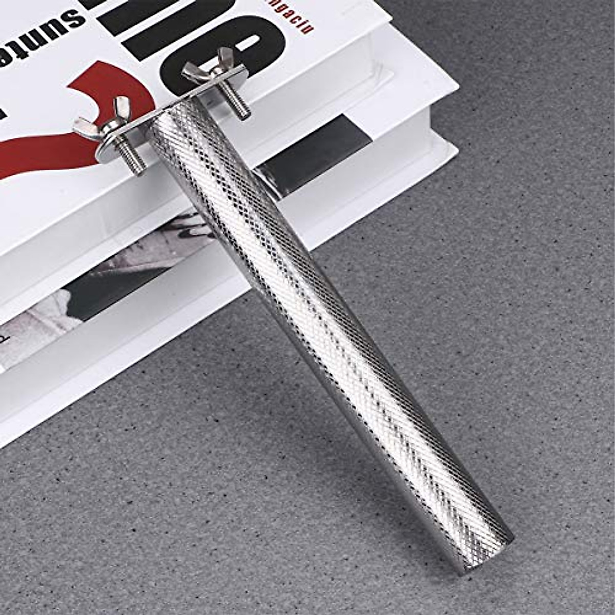 Birds Perch- Toys Portable Cockatiel Molar Stainless Stand- Parakeet Parrots Claw Grinding Silver Sticks Stand Supplies Stick Accessories Platform, Cage Perch Bird Steel Bar Shelf