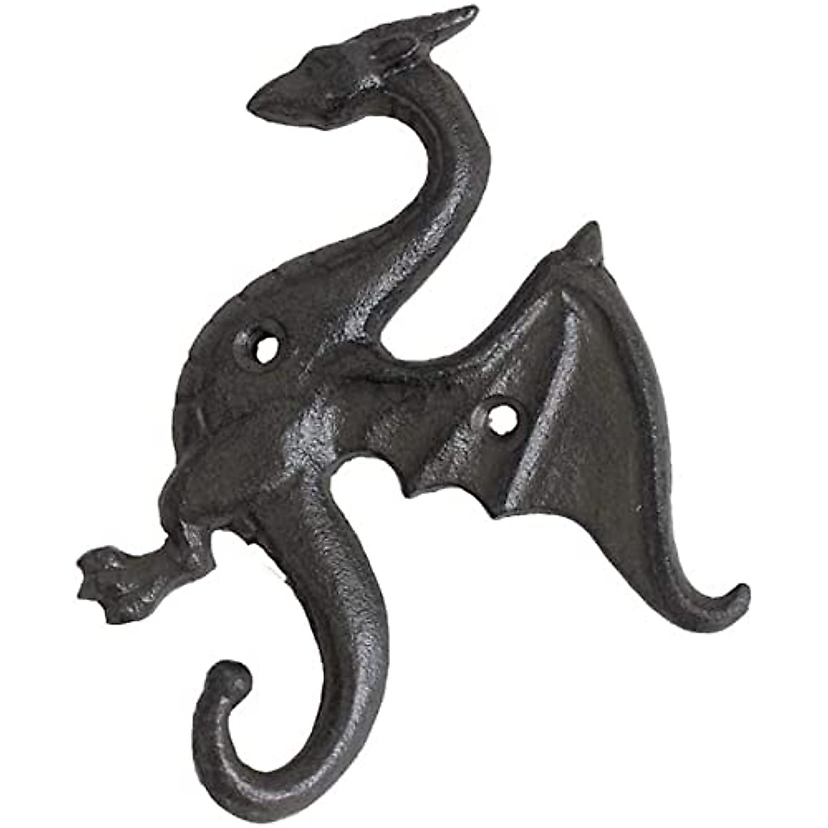 PlayDo Dragon Vintage Cast Iron Hooks Hangers for Wall Hanging Key Coats Towel (Dragon-3)
