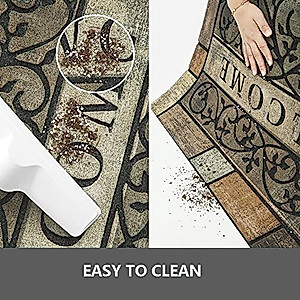 Welcome Door Mats 24"x36" Heavy Duty Front Door Mat Outdoor Large Doormats with Non-Slip Rubber Backing Outdoor Welcome Mats for Front Door Entryway,Garage,Patio,High Traffic Area