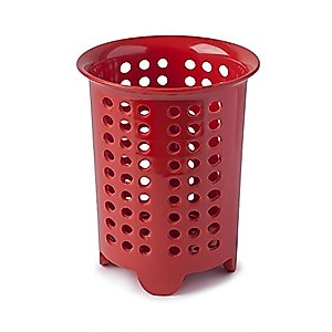 Zeal Cutlery Drainer/Utensil Pot, Melamine, Red, 14 x 14 x 17 cm