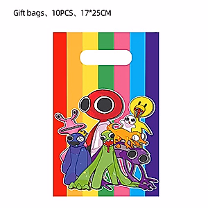 30Pcs Rainbow friend Party Gift Bags,Rainbow friend Gooddie Bags Party Supplies Birthday Decoration Gift Bags Rainbow friend Birthday Party Decorations