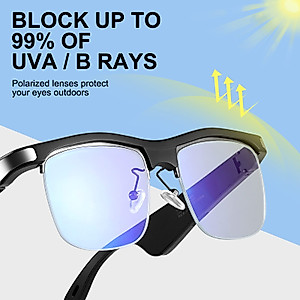 CatXQ Smart Bluetooth Audio Glasses | 2in1 Photochromic Sunglasses & Blue Light Filtering Lenses | HiFi Earmuff | Gradient Pink Sunglasses Lenses for Men Women [Optional Replacement Lens]