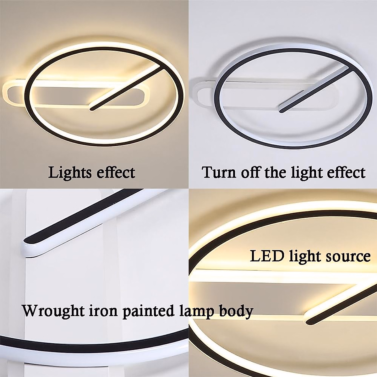 Hanging Lamp, Ultra-Thin Round Ceiling Light, LED Three Color Dimming Flush Mount Ceiling Light, Dimmable 3000K-6000K Ceiling Lamps for Bedroom Dining Living Room Kitchen Hallway (Size : 50cm)