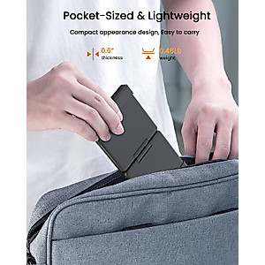 Artciety Foldable Bluetooth Keyboard, Wireless Portable Keyboard with Larger Touchpad, Pocket-Sized Folding Travel Keyboard for MacOS Android Windows iOS, Sync Up to 3 Devices (BT5.1 x 3)