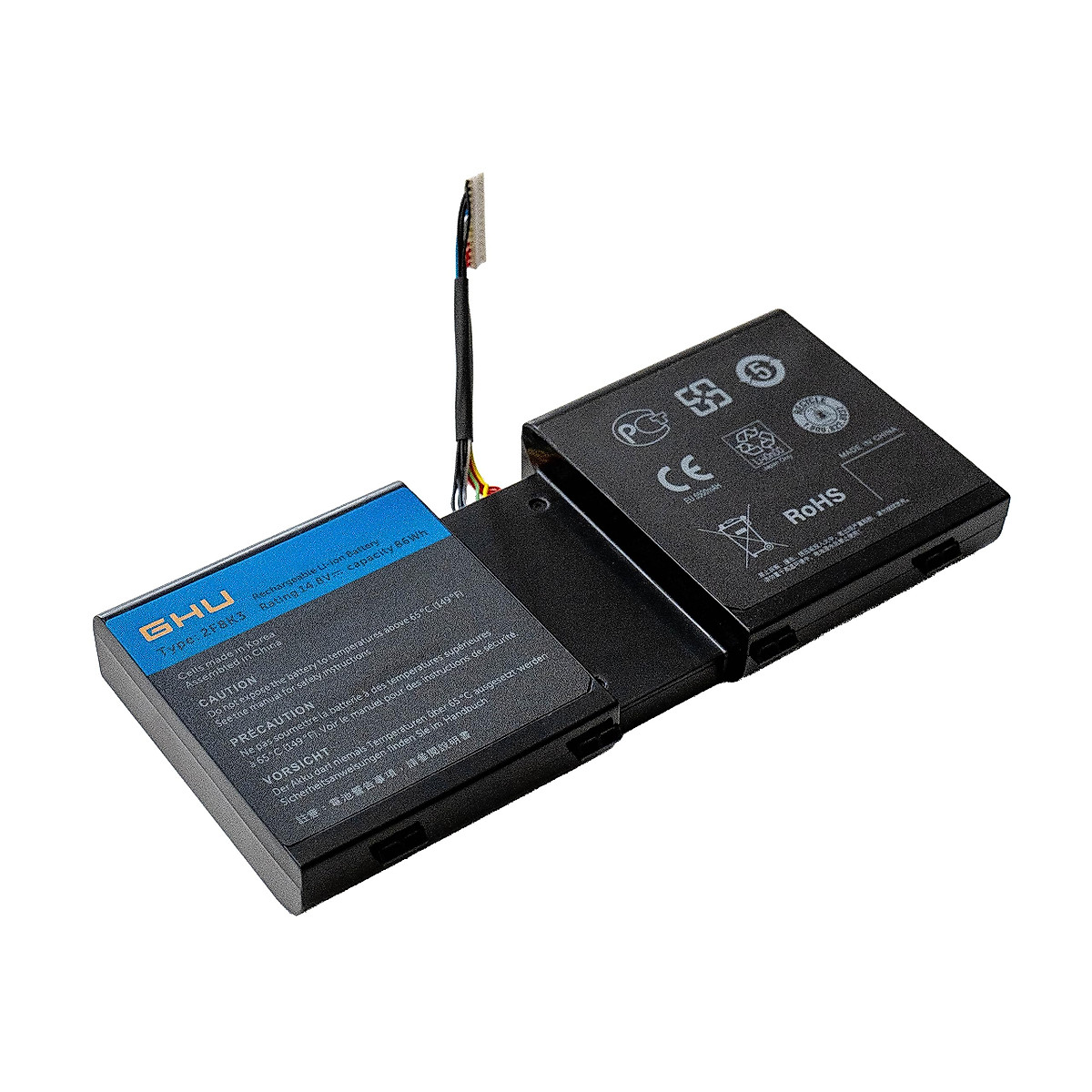 GHU New 2F8K3 Laptop Battery Compatible with Dell Alienware 17 17X M17X-R5 18 18X M18X-R Series 02F8K3 KJ2PX 0KJ2PX G33TT 0G33TT 14.8V 86WH,12 Months Warranty