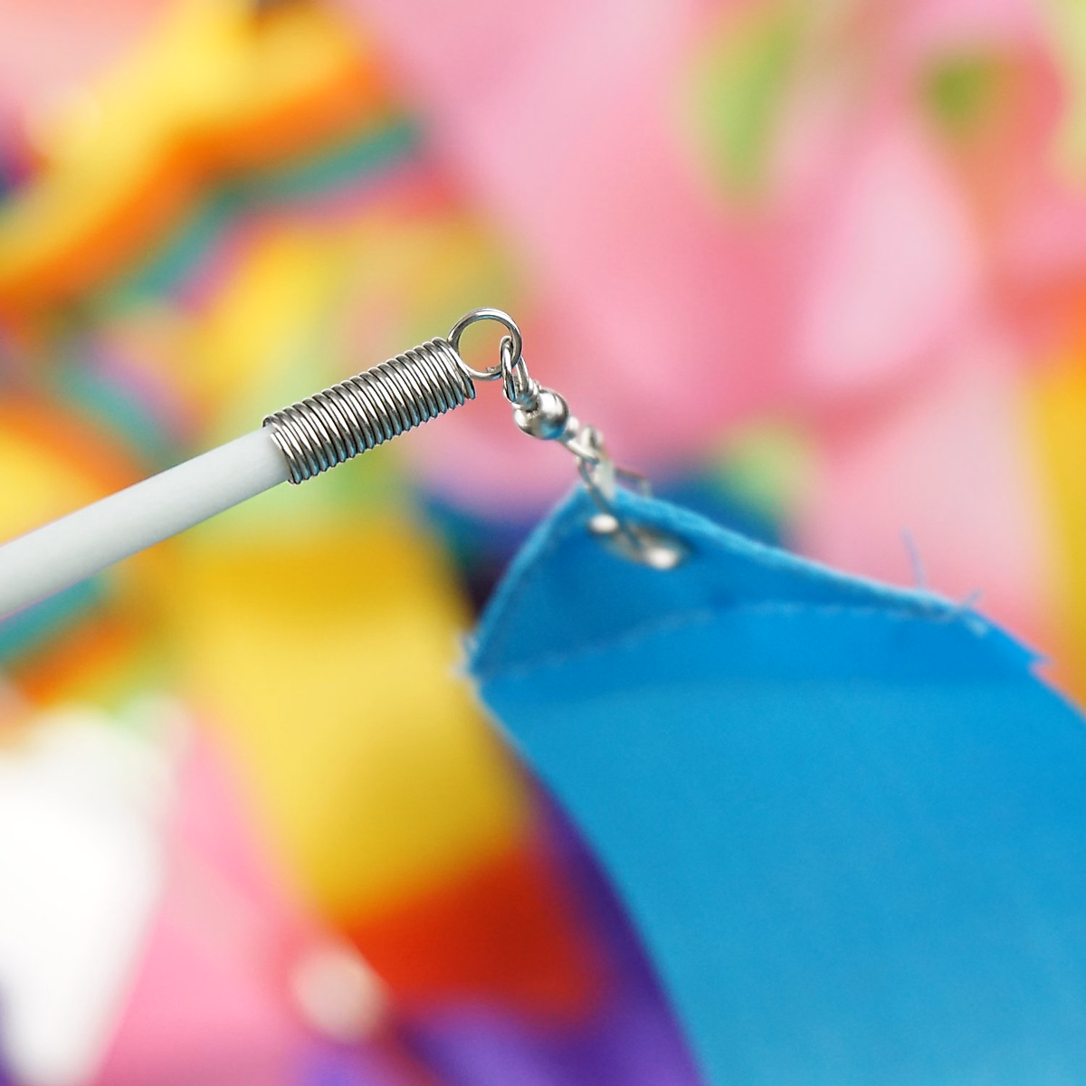 FAZHBARY Blue and Pink Rhythmic Gymnastics Wands Praise Dancing Streamers for Kids Baton Twirling Talent Shows Artistic Dancing